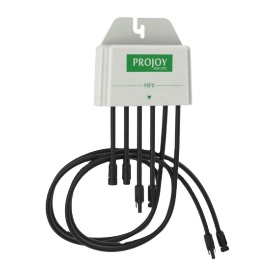 PROJOY ELECTRIC PEFS-PL SERIES INSTALLATION MANUAL Pdf Download ...