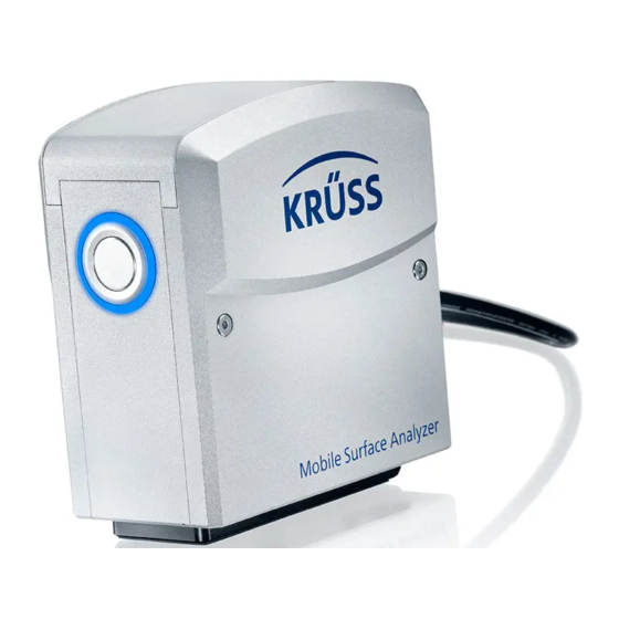 KRUSS MOBILE SURFACE ANALYZER USER MANUAL Pdf Download | ManualsLib
