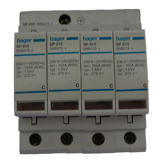 HAGER SP 015 USER INSTRUCTIONS Pdf Download | ManualsLib