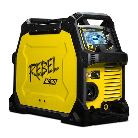 ESAB REBEL EMP 205IC AC/DC INSTRUCTION MANUAL Pdf Download | ManualsLib