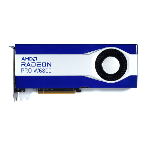 AMD RADEON PRO W6000 SERIES QUICK SETUP MANUAL Pdf Download | ManualsLib