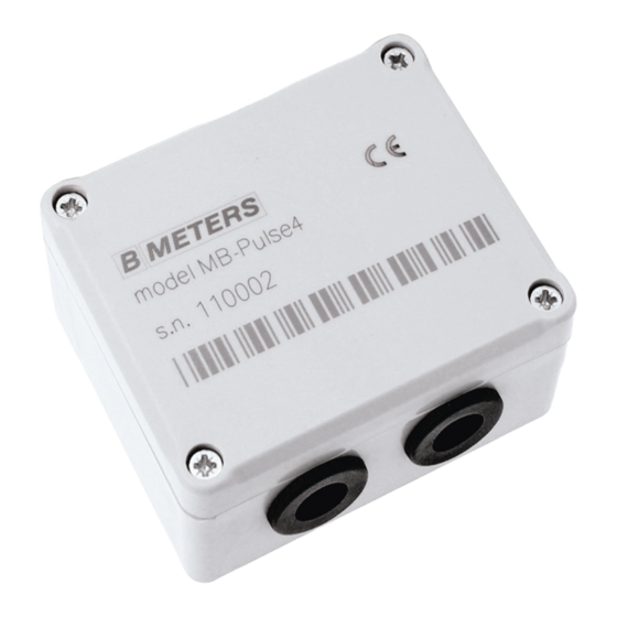 B METERS MB-PULSE4 QUICK USER MANUAL Pdf Download | ManualsLib