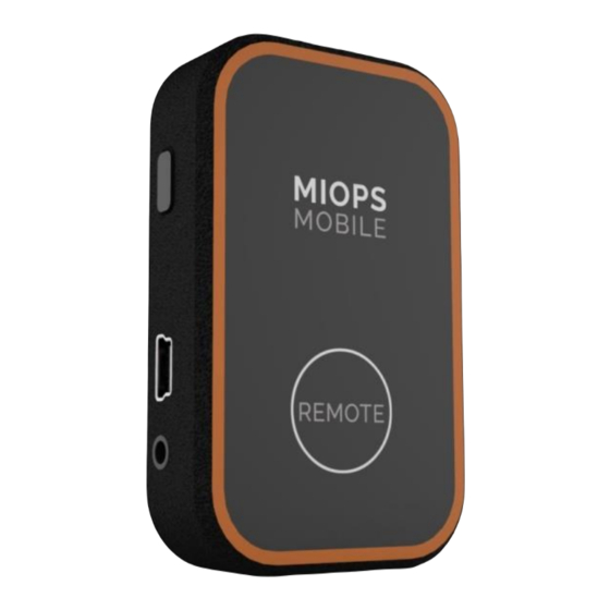 MIOPS MOBILE REMOTE USER MANUAL Pdf Download | ManualsLib
