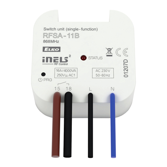 ELKO INELS RFSA-11B MANUAL Pdf Download | ManualsLib