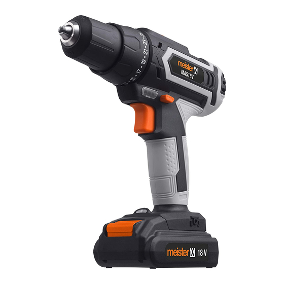 MEISTER MAS18V TRANSLATION OF THE ORIGINAL INSTRUCTIONS Pdf Download ...