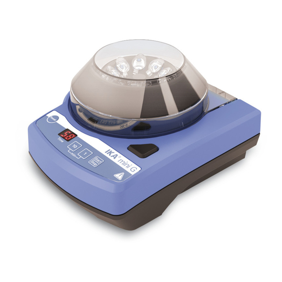 IKA MINI G OPERATING INSTRUCTIONS MANUAL Pdf Download | ManualsLib