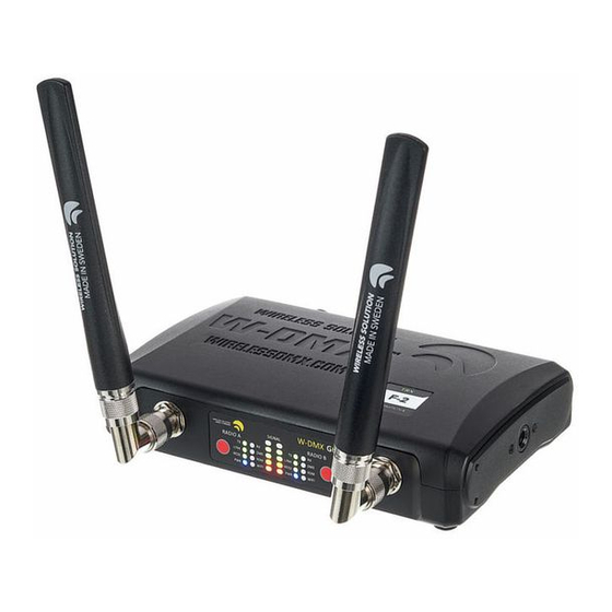 WIRELESS SOLUTION W-DMX G6 BLACKBOX F-1 USER MANUAL Pdf Download | ManualsLib