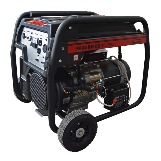 PROMATE PM7500 ES OPERATOR'S MANUAL Pdf Download | ManualsLib