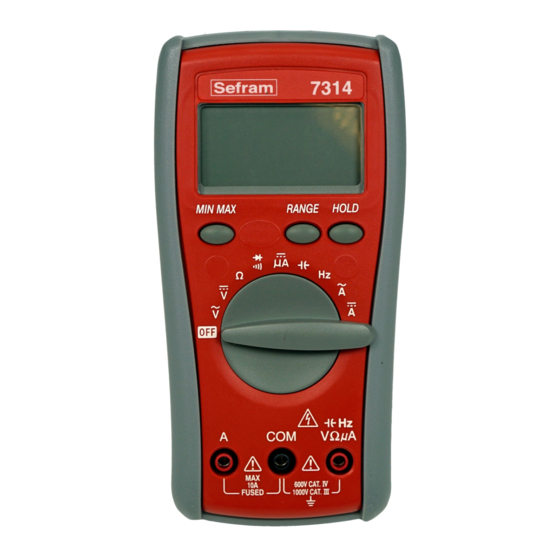 SEFRAM 7314 USER MANUAL Pdf Download | ManualsLib
