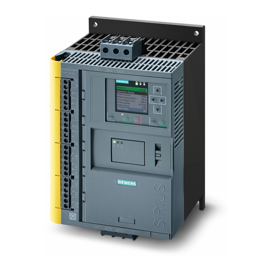 SIEMENS SIRIUS 3RW5 EQUIPMENT MANUAL Pdf Download | ManualsLib