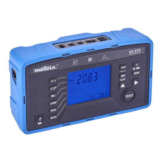 METRIX MX 535 QUICK START MANUAL Pdf Download | ManualsLib