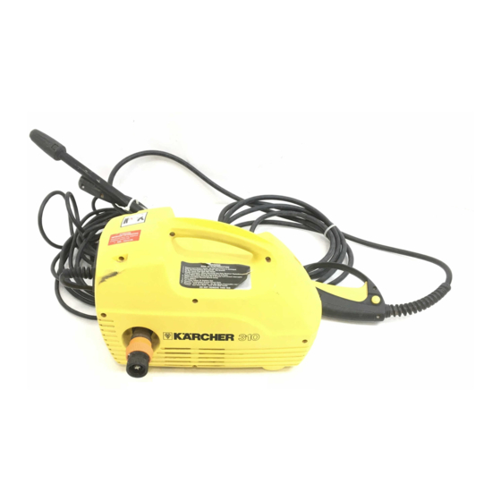 KÄRCHER 310 OPERATING INSTRUCTIONS MANUAL Pdf Download | ManualsLib