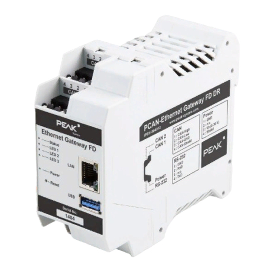 PEAK PCAN-GATEWAY QUICK START MANUAL Pdf Download | ManualsLib