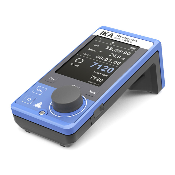 IKA WICO T25 EASY CLEAN CONTROL OPERATING INSTRUCTIONS MANUAL Pdf ...