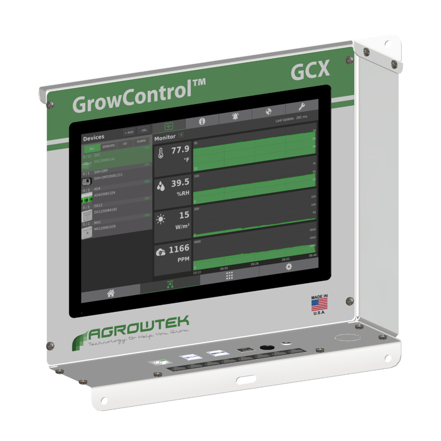 AGROWTEK GROWCONTROL GCX INSTRUCTION MANUAL Pdf Download | ManualsLib