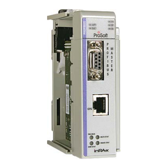 PROSOFT TECHNOLOGY INRAX MVI69-PDPMV1 USER MANUAL Pdf Download | ManualsLib