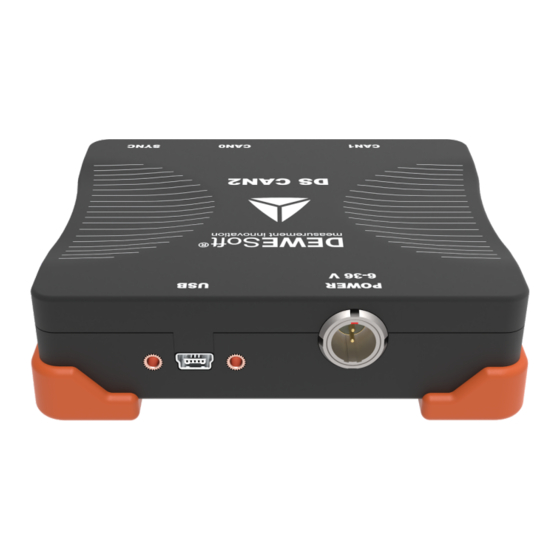 DEWESOFT DS-CAN2 TECHNICAL REFERENCE MANUAL Pdf Download | ManualsLib