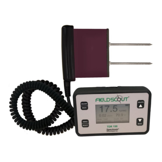 SPECTRUM TECHNOLOGIES FIELD SCOUT TDR 150 PRODUCT MANUAL Pdf Download ...