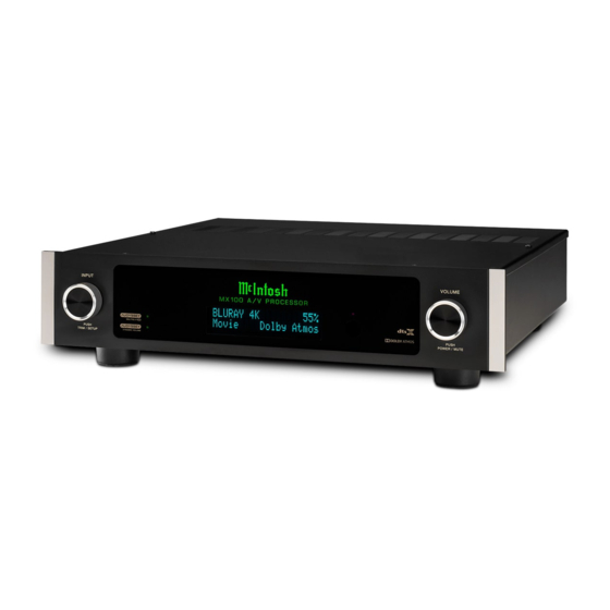 MCINTOSH MX100 OWNER'S MANUAL Pdf Download | ManualsLib