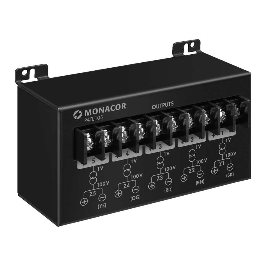 MONACOR PATL-105 QUICK START MANUAL Pdf Download | ManualsLib