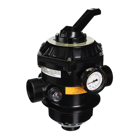 PENTAIR HI FLOW SIX-WAY 1-1/2 INCH TOP MOUNT VALVE INSTALLATION AND ...