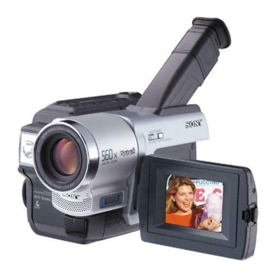 SONY DIGITAL 8 DCR-TRV130E OPERATING INSTRUCTIONS MANUAL Pdf Download | ManualsLib