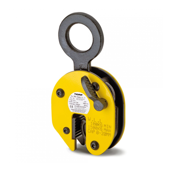 COLUMBUS MCKINNON TIGRIP TBL MANUAL Pdf Download | ManualsLib