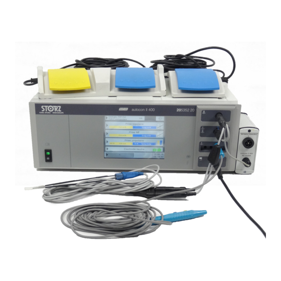 STORZ AUTOCON II 400 INSTRUCTION MANUAL Pdf Download | ManualsLib