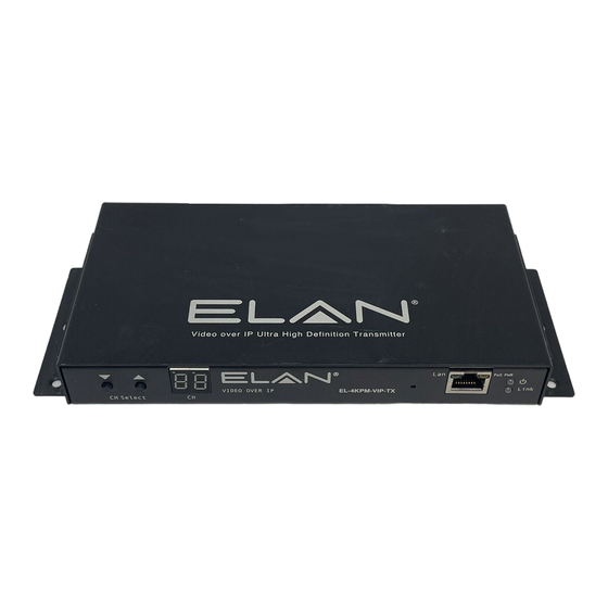 ELAN VIDEO OVER IP USER MANUAL Pdf Download | ManualsLib