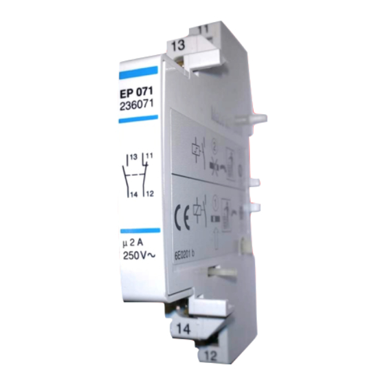 HAGER EP 071 USER INSTRUCTIONS Pdf Download | ManualsLib