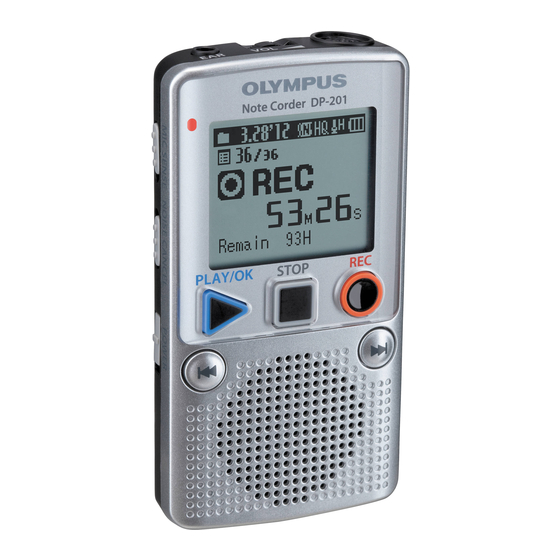 OLYMPUS DP-201 INSTRUCTIONS Pdf Download | ManualsLib