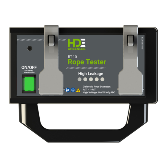 GREENLEE RT-10 INSTRUCTION MANUAL Pdf Download | ManualsLib