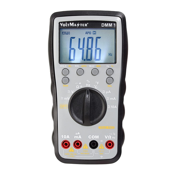 VOLTMASTER DMM 1 OPERATING INSTRUCTIONS MANUAL Pdf Download | ManualsLib