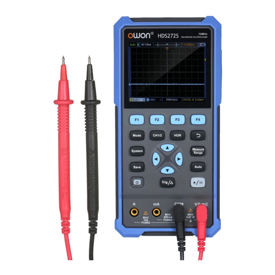 OWON HDS200 SERIES QUICK MANUAL Pdf Download | ManualsLib