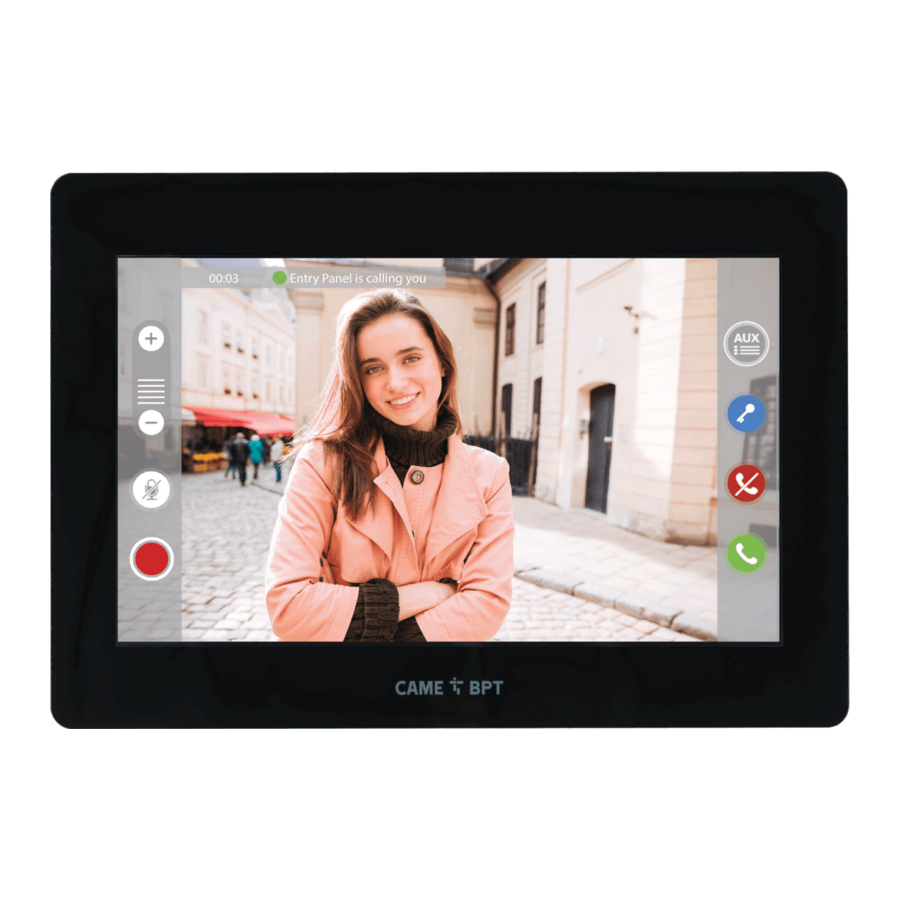 CAME BPT XTS 7IP WH WIFI INSTALLATION AND CONFIGURATION MANUAL Pdf ...