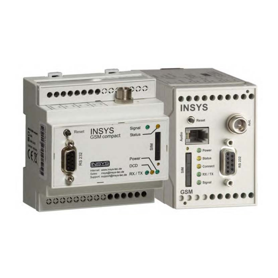 INSYS GSM 4.2 EASY ADD-ON MANUAL Pdf Download | ManualsLib