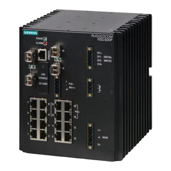 SIEMENS RUGGEDCOM RSG920P INSTALLATION MANUAL Pdf Download | ManualsLib