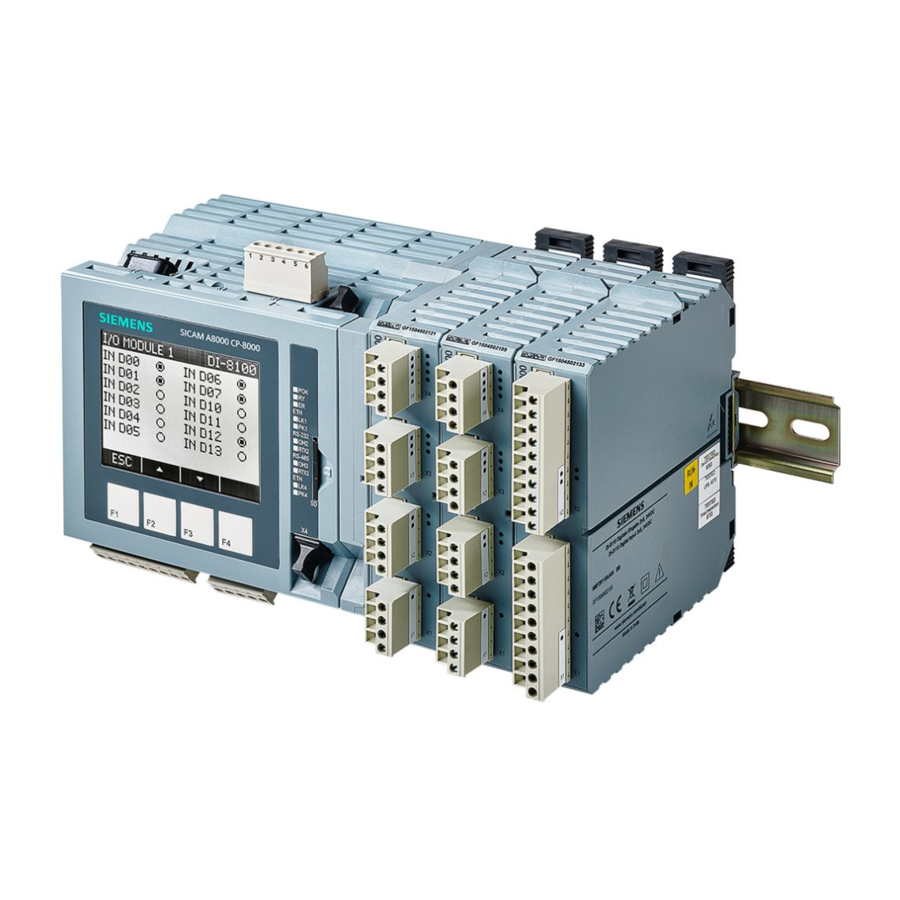 SIEMENS SICAM A8000 SERIES INSTRUCTIONS Pdf Download | ManualsLib