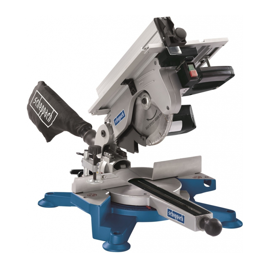 SCHEPPACH HM100T ORIGINAL OPERATING MANUAL Pdf Download | ManualsLib