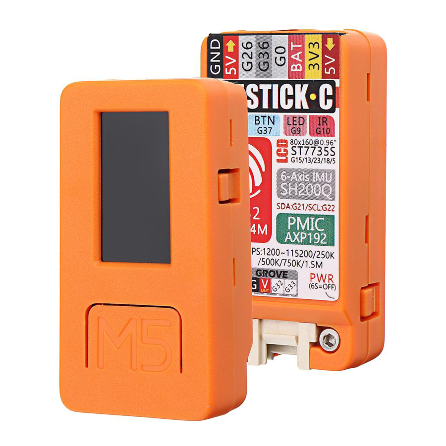 M5STACK M5STICKC QUICK START MANUAL Pdf Download | ManualsLib