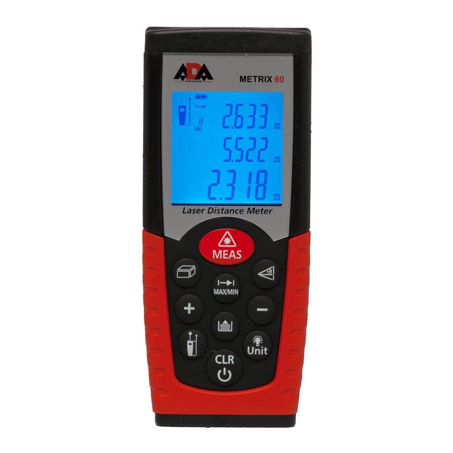 ADA INSTRUMENTS METRIX 60 OPERATING MANUAL Pdf Download | ManualsLib
