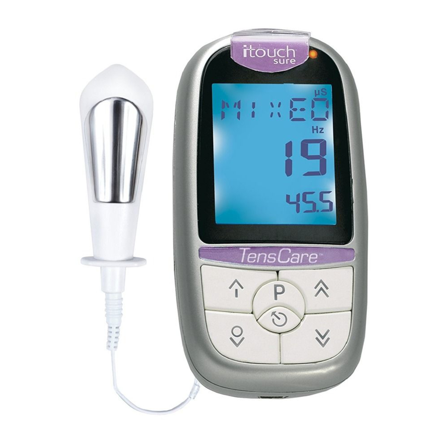 TENSCARE ITOUCH SURE INSTRUCTIONS FOR USE MANUAL Pdf Download | ManualsLib