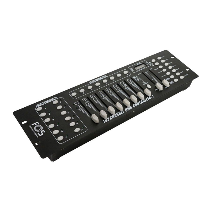FOS TECHNOLOGIES 192CH DMX CONSOLE MANUAL Pdf Download | ManualsLib