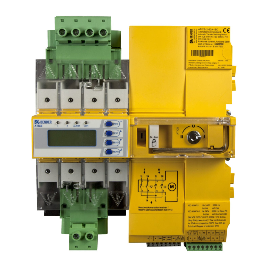 BENDER ATICS-DIO SERIES MANUAL Pdf Download | ManualsLib