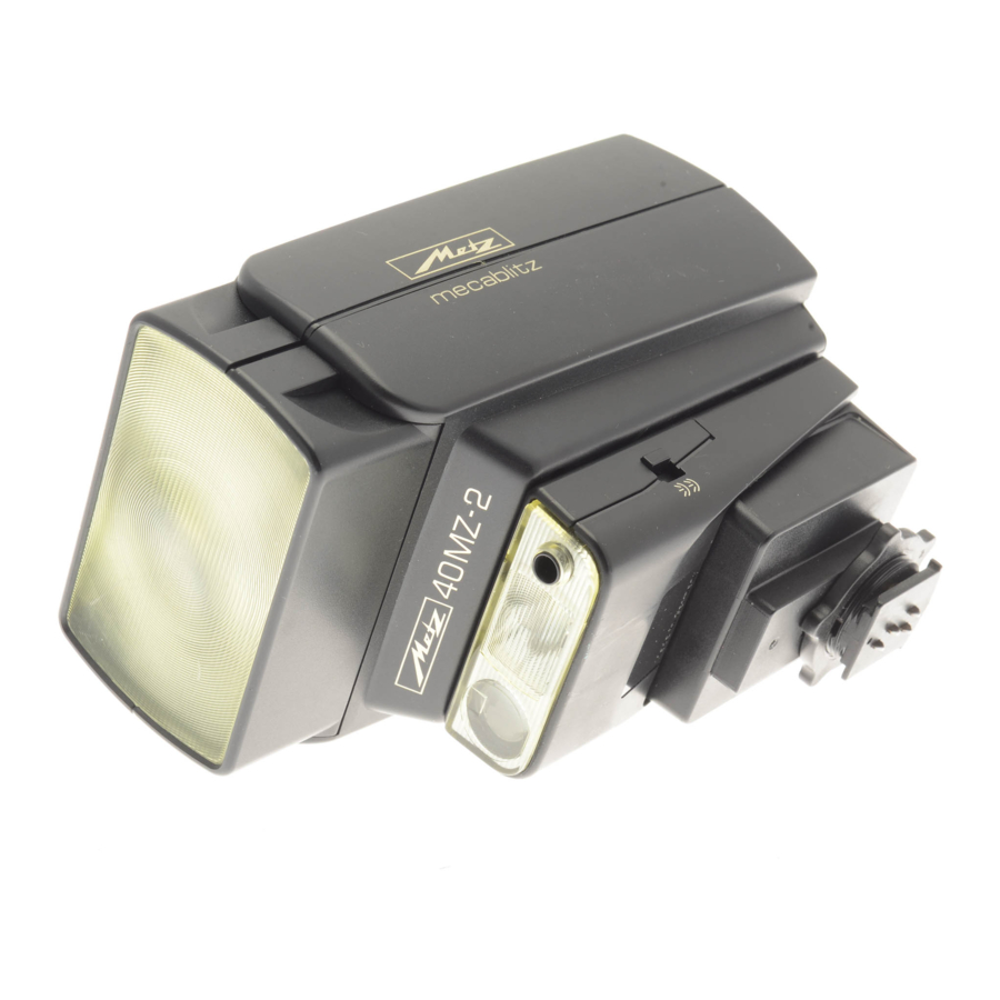 METZ MECABLITZ 40 MZ-1 TECHNOLOGY AND SERVICE Pdf Download | ManualsLib