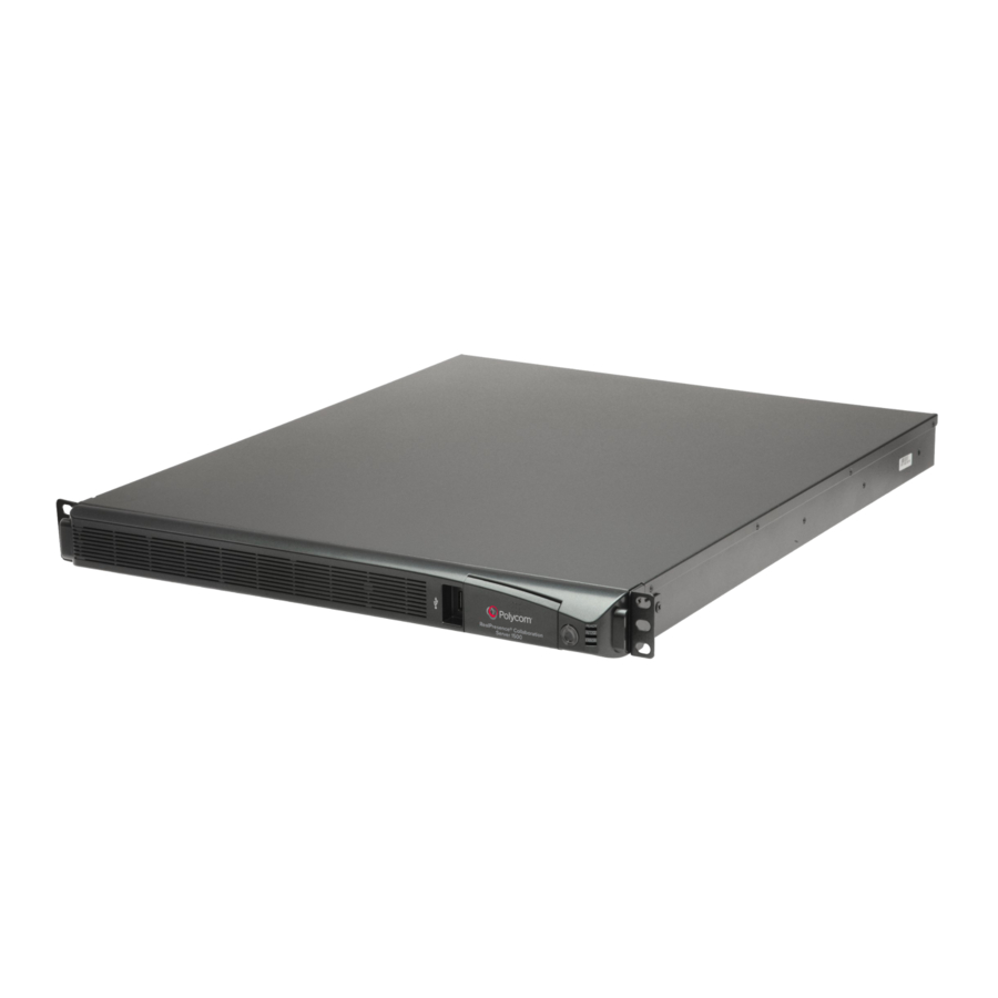 POLYCOM REALPRESENCE COLLABORATION SERVER 1500 INSTALLATION & QUICK ...