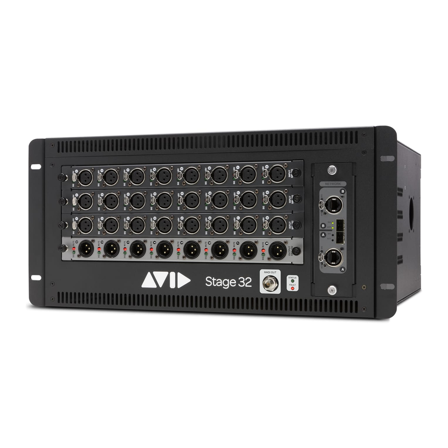 AVID TECHNOLOGY VENUE STAGE 32 REPLACEMENT Pdf Download | ManualsLib