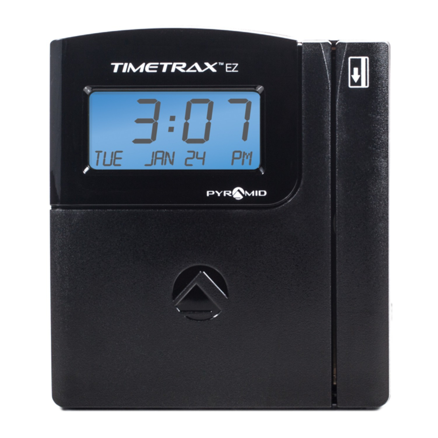 PYRAMID TIMETRAX EZ QUICK START MANUAL Pdf Download | ManualsLib