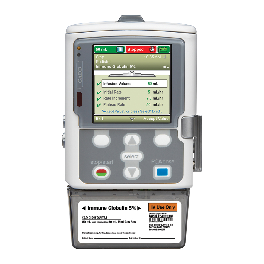 SMITHS MEDICAL CADD QUICK REFERENCE CARD FOR CLINICIANS Pdf Download ...