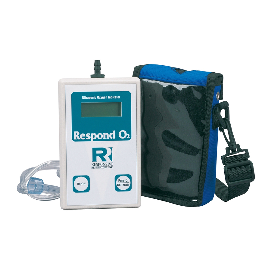 RESPONSIVE RESPIRATORY RESPOND O2 OPERATION MANUAL Pdf Download ...